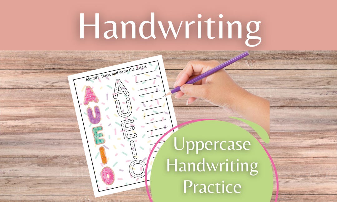 Donut Uppercase Alphabet Letter Tracing Worksheets | Handwriting ...