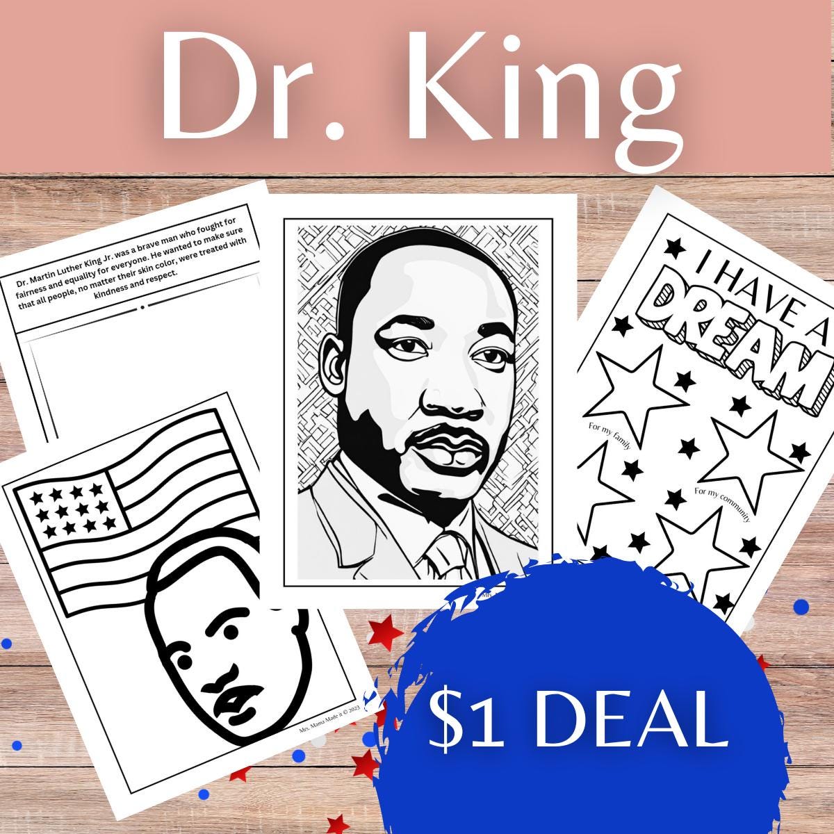 MLK Printable Worksheets and Coloring Pages DOLLAR DEAL Celebrate Dr ...
