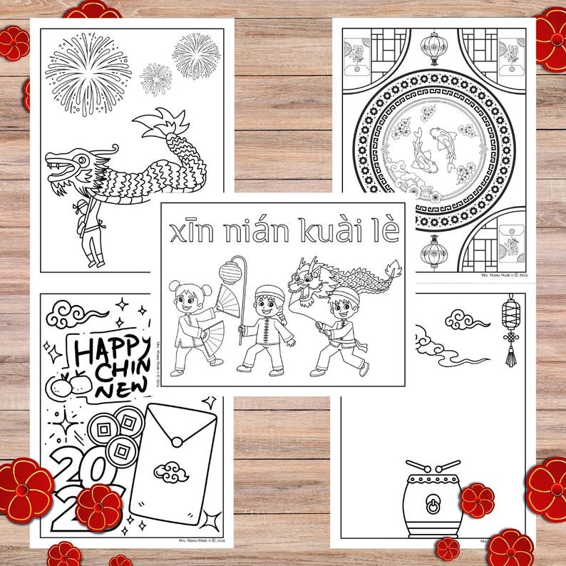 Chinese New Year Printable Coloring Pages – Year of the Horse – Lunar ...