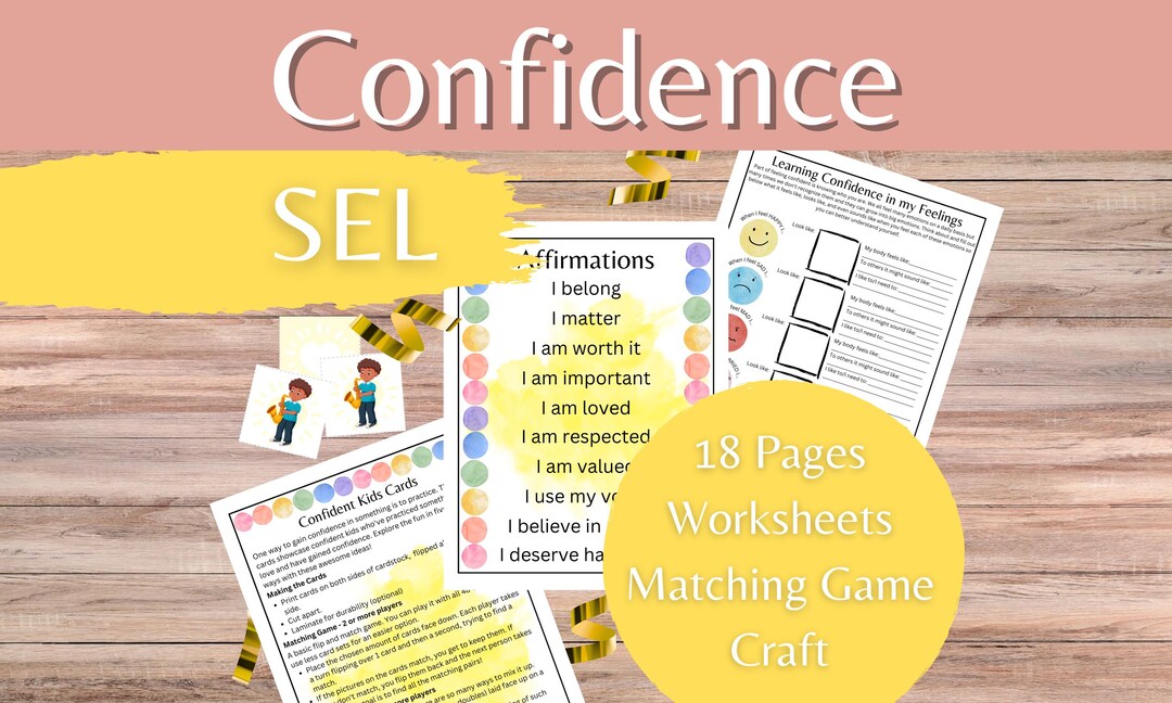 Confidence Building Printable Social Emotional Learning Games ...