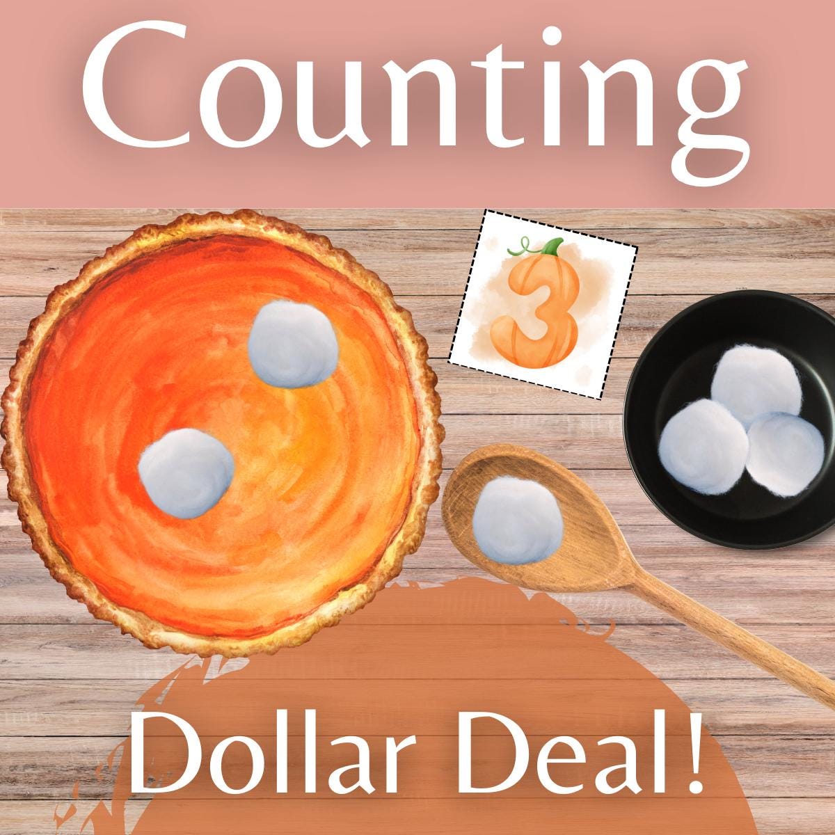 Pumpkin Pie Counting Game: Thanksgiving Math Activity (digital Download ...