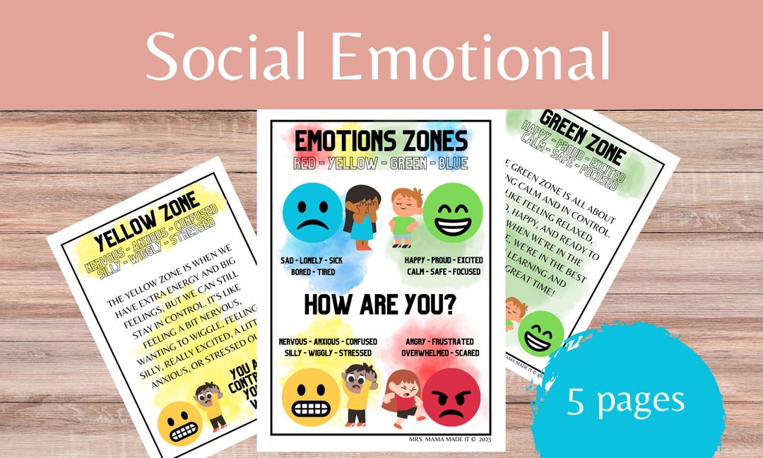 Emotional Regulation Zone Printable Posters for Classroom, Calm Corner ...