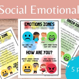Emotional Regulation Zone Printable Posters for Classroom, Calm Corner ...