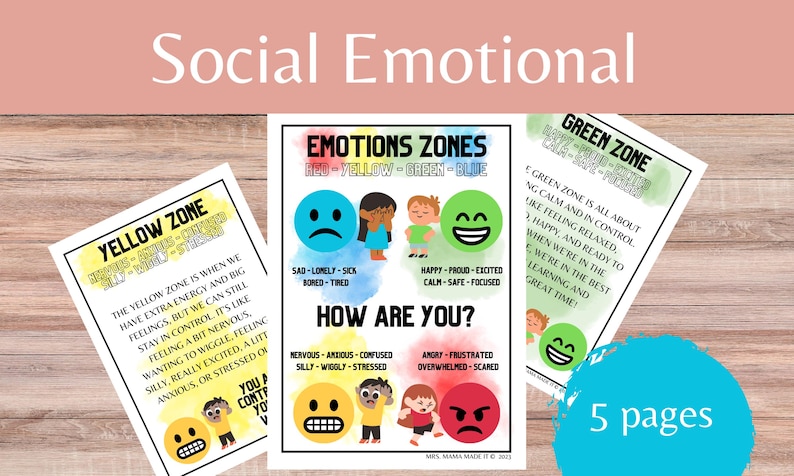 Emotional Regulation Zone Printable Posters for Classroom, Calm Corner ...