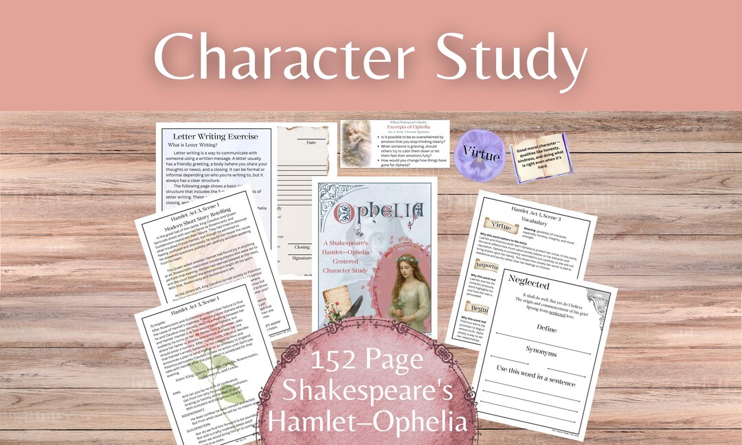 Ophelia Character Study Unit – Shakespeare’s Hamlet Scene Analysis ...
