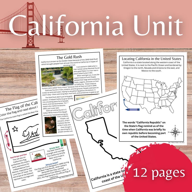 California Printable - Etsy