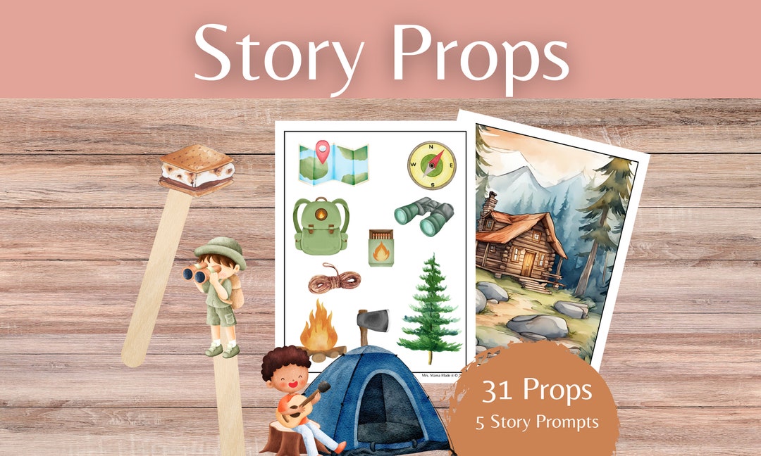 Camping Themed Story Props and Prompts for Summer Learning Through Play ...
