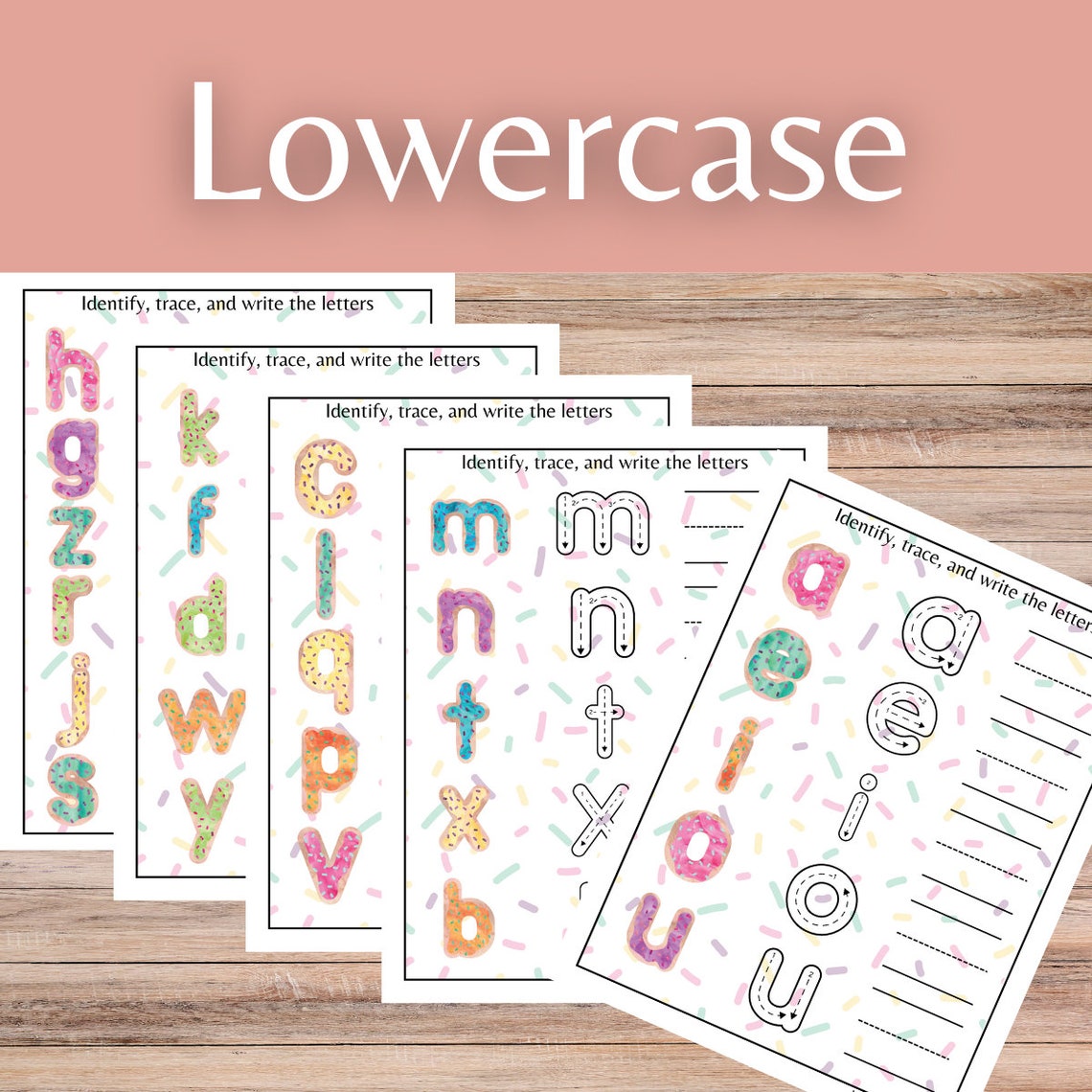 Donut Alphabet Tracing Skills and Letter Practice Pages & Classroom ...