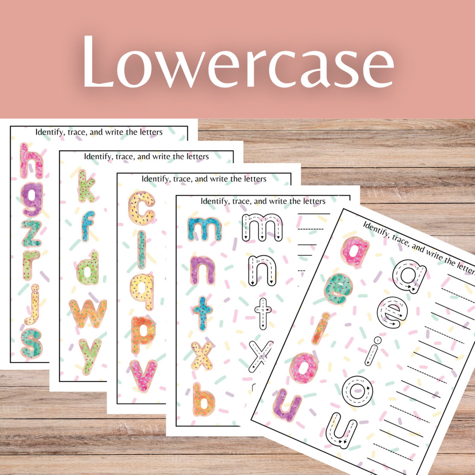 Donut Alphabet Tracing Skills and Letter Practice Pages & Classroom ...