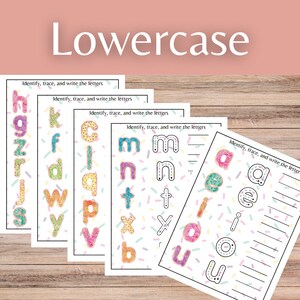 Donut Alphabet Tracing Skills and Letter Practice Pages & Classroom ...