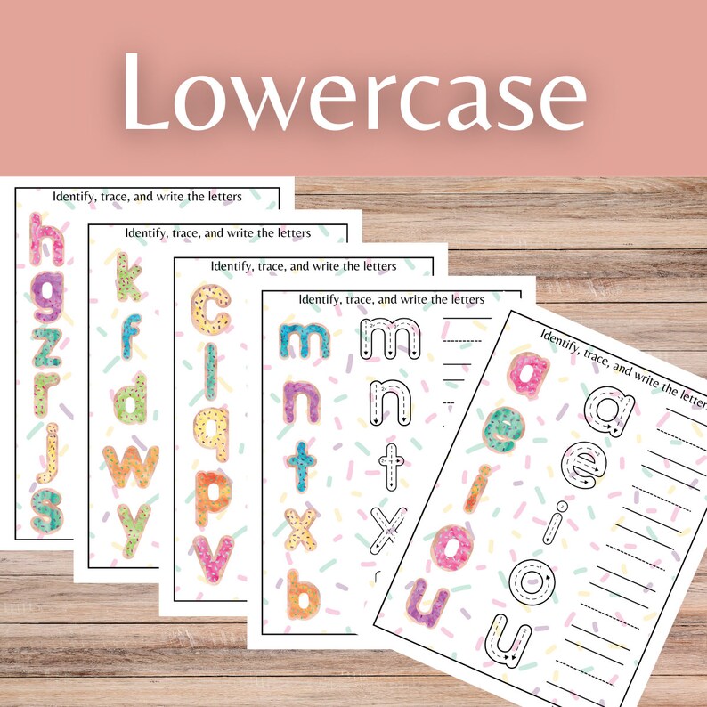 Donut Alphabet Tracing Skills and Letter Practice Pages & Classroom ...