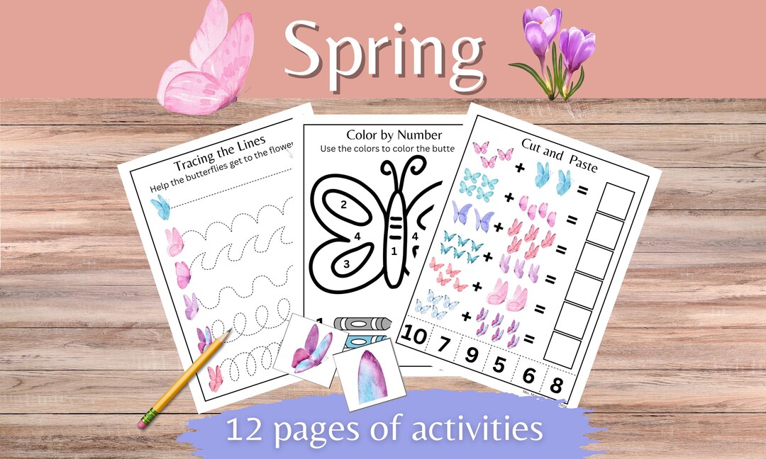 Spring Activity Pack Fine Motor Skills, Beginning Math, and More for ...