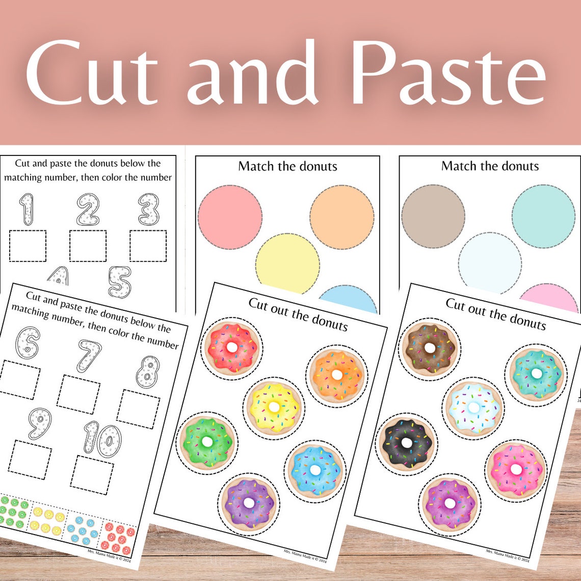 Donut Activity Pack for Early Elementary Prek-1st Grade Classroom and ...