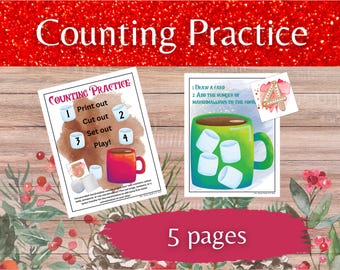 Christmas Cocoa Counting Activity: Math Game — Math Center (digital ...