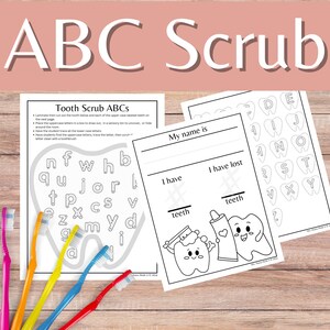 Toothbrush Alphabet Scrub Activity for Homeschool or Classroom Centers ...