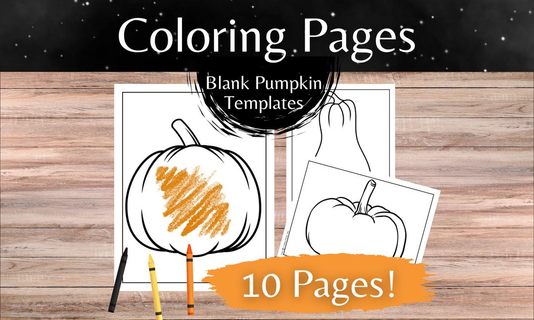 Pumpkin Coloring Pages: Fall & Halloween Art Templates (digital ...