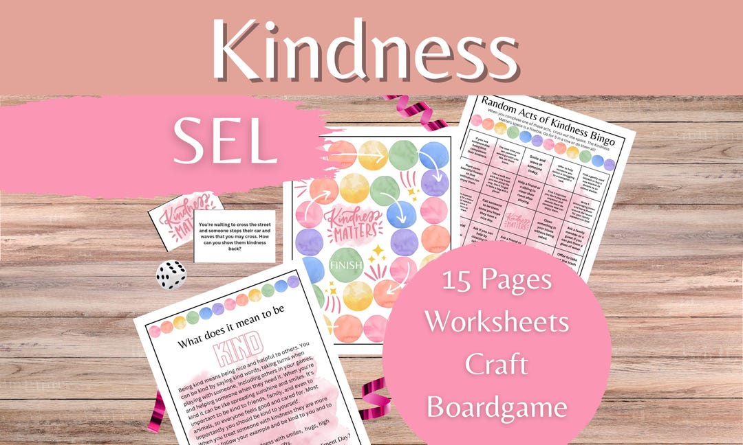 Kindness Social Emotional Learning Printable Activities and Worksheets ...