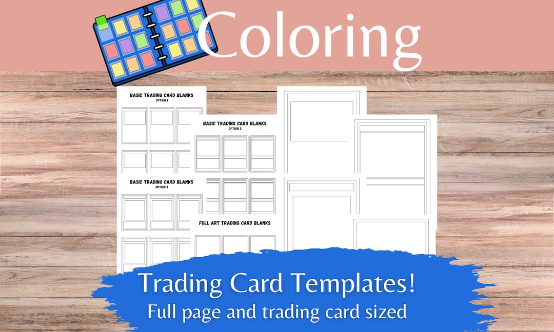 Blank Trading Card Game Template: Art Project Printable (digital ...