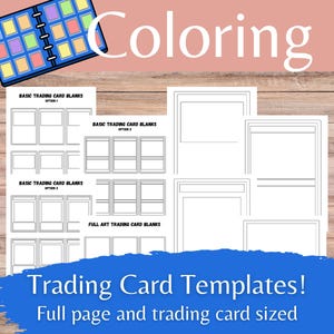 Blank Trading Card Game Template: Art Project Printable (digital ...