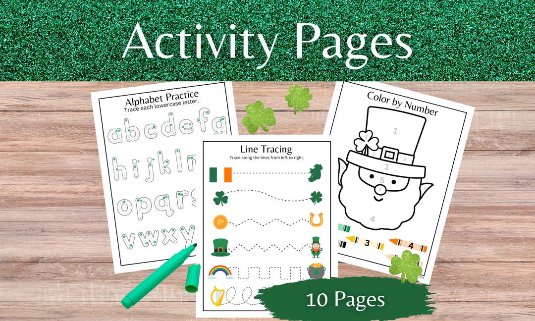 St Patrick's Day Early Elementary Activity Pack - Color by Numbers ...