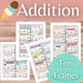 Ice Cream 10 Frame Addition Worksheets or Flashcards for Basic Math ...