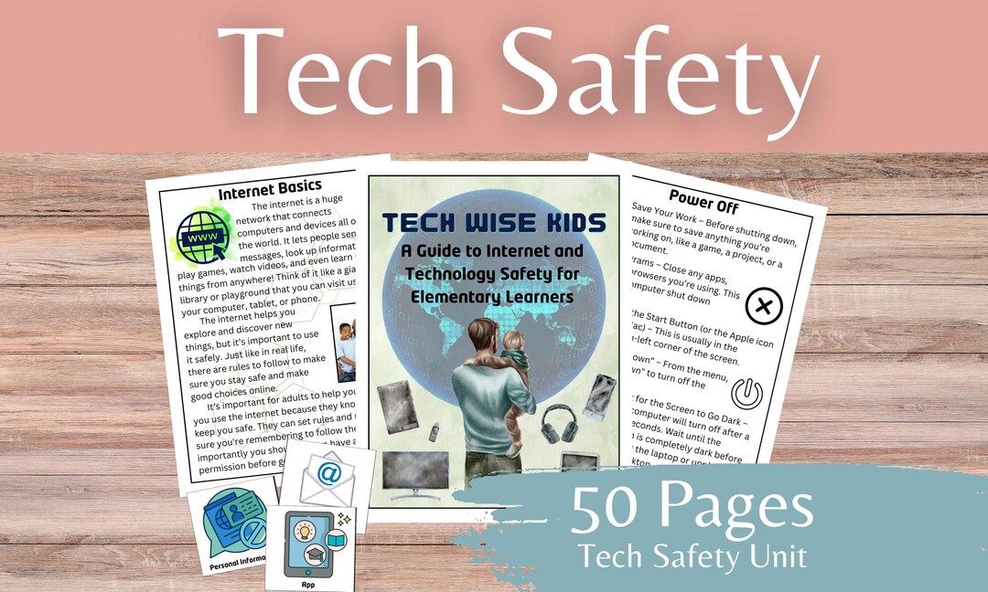Tech Safety Unit: Internet Safety Activities for Kids (printable Pack ...