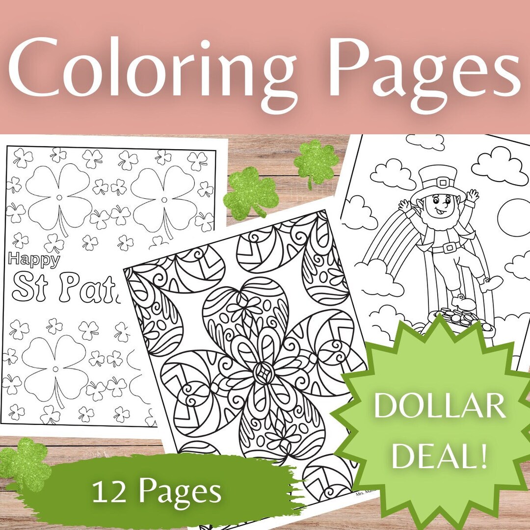 St Patrick's Day Coloring Pages for Homeschool or Classroom Ireland ...