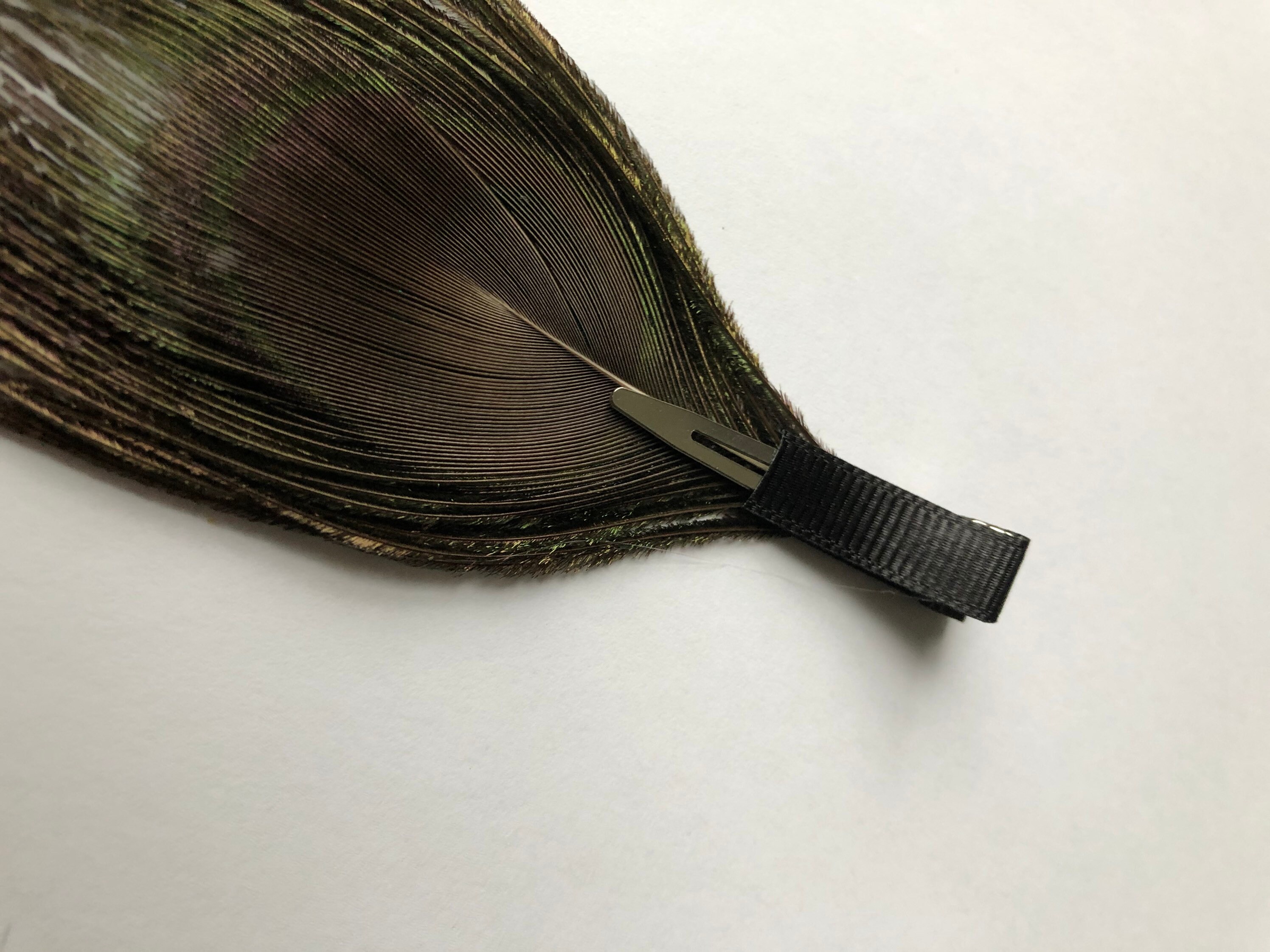 Peacock Feather Hair Clip - Bridesmaid Hair Accessories - Bridal Party ...
