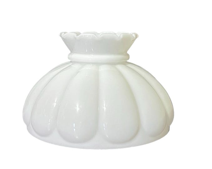 Vintage Aladdin Rayo Oil Lamp Shade White Milk Glass 9 7/8 Fitter - Etsy