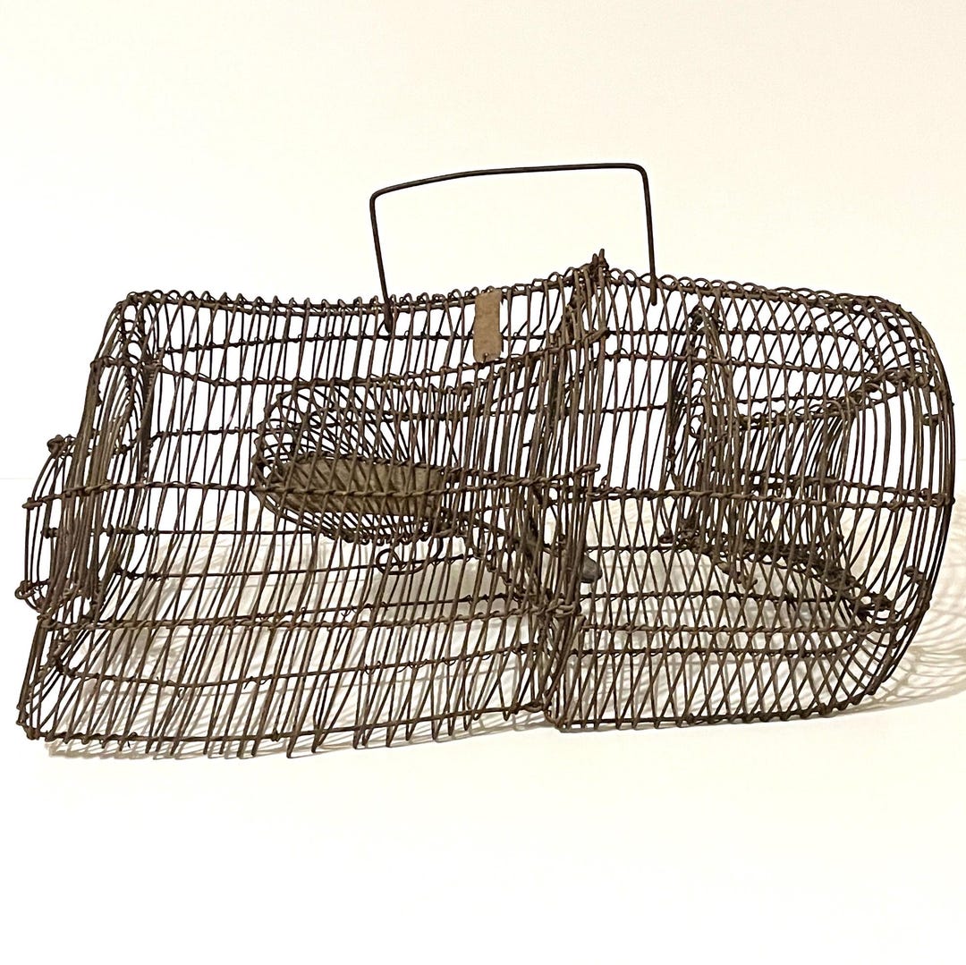 Vintage Antique Metal Wire Mouse Rat Trap 22" Cage Primitive Folk Art ...