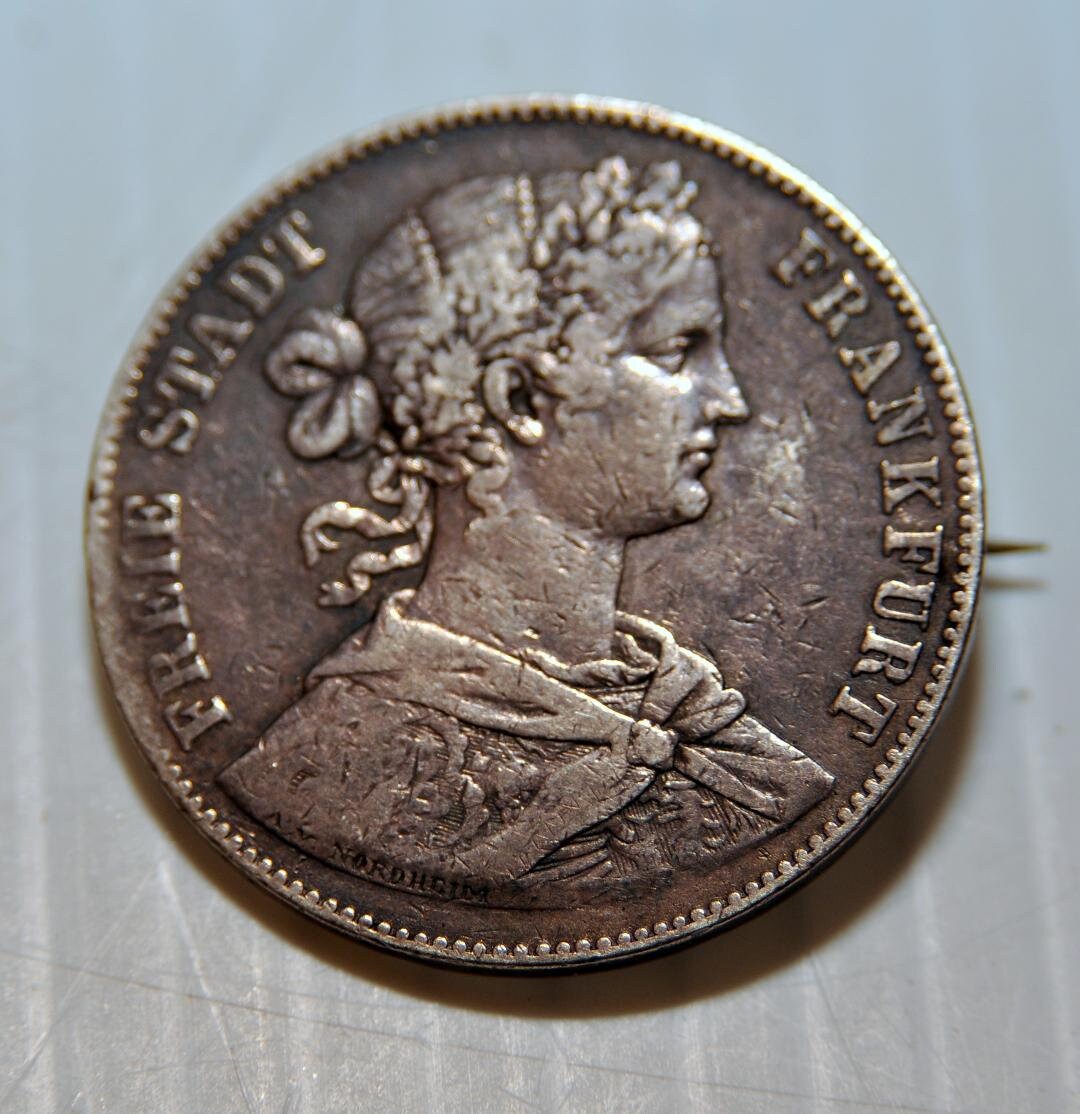 Pin - Frankfort Silver Coin - Dated 1860 - Etsy