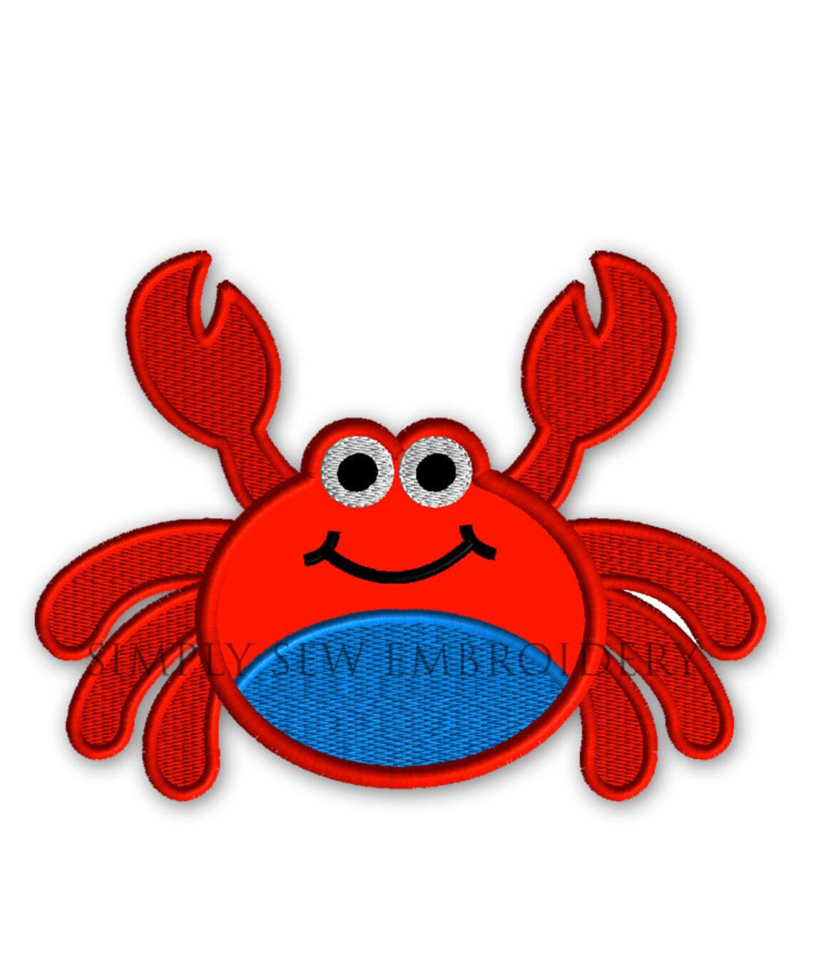 Crab Applique Machine Embroidery Design No. 46 - Etsy