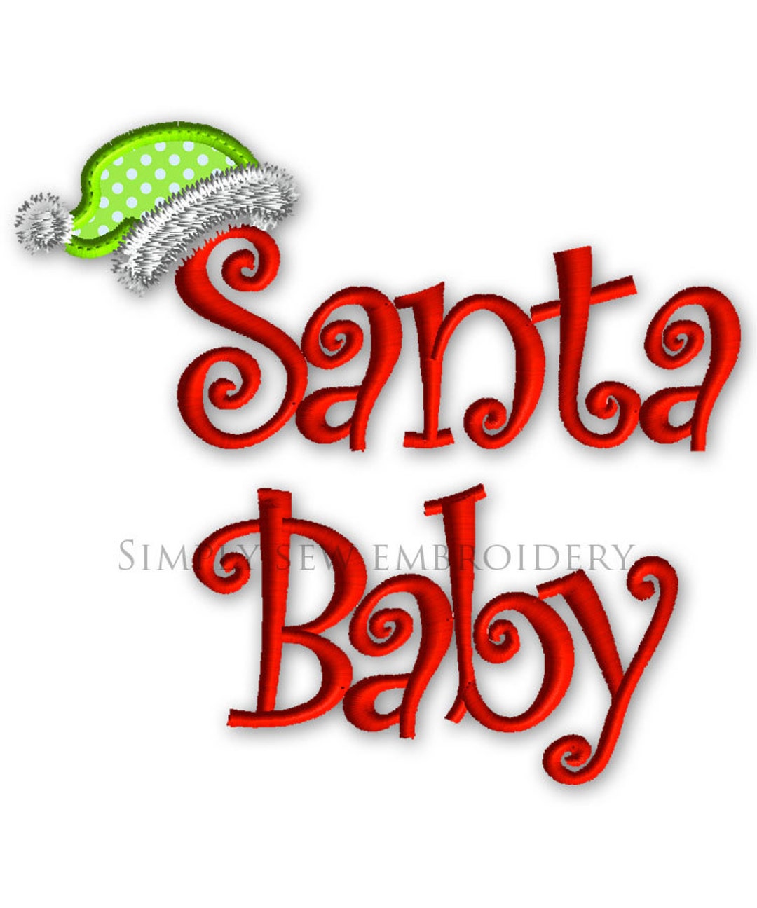 Christmas Santa Baby Applique Machine Embroidery Design No. C06 - Etsy