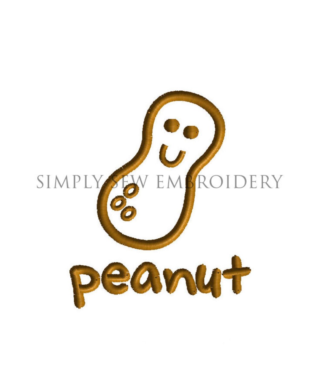 Peanut Applique -- Machine Embroidery Design No. 024 - Etsy