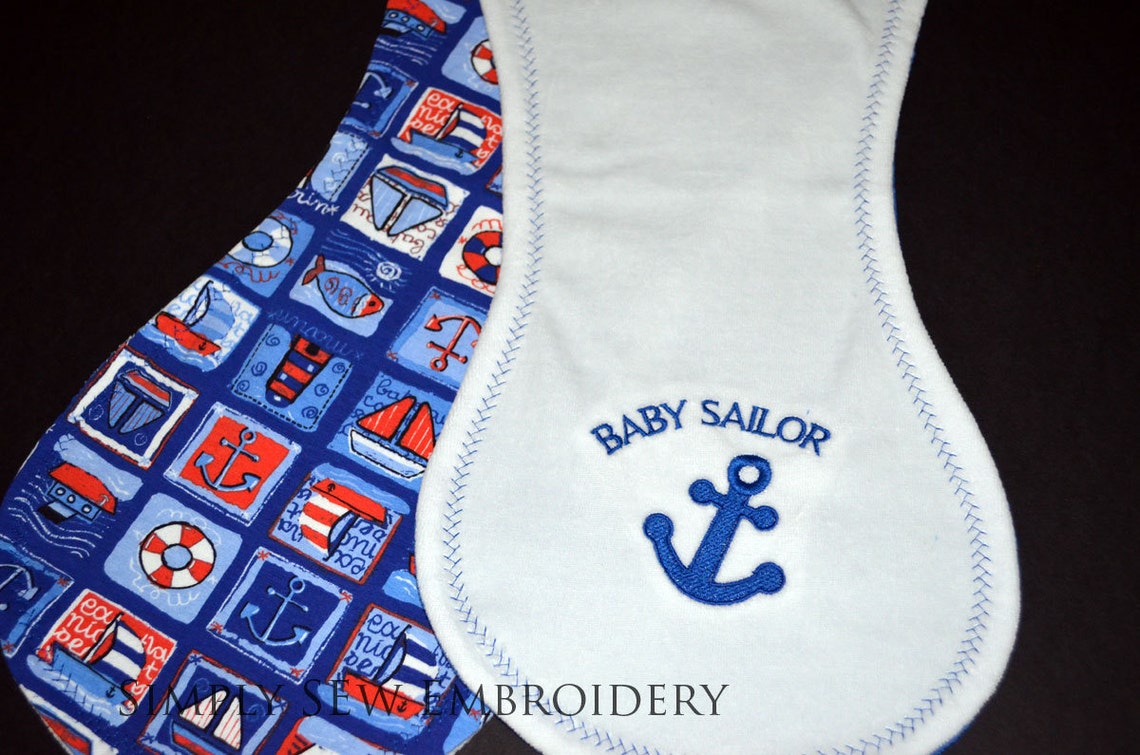 Mini Anchor Boy or Girl Embroidery Design Machine Applique - Etsy