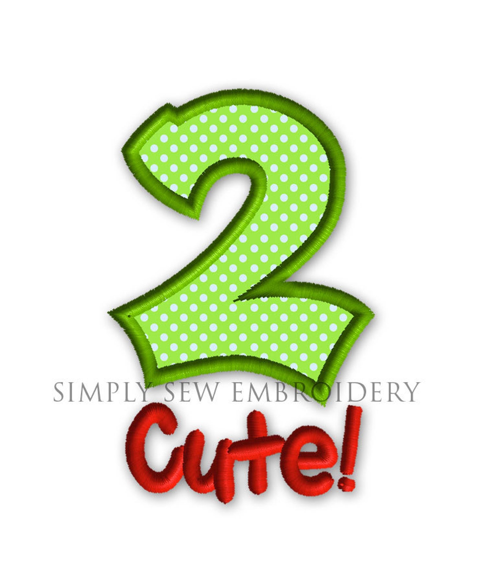 2 Cute Machine Embroidery Design No. 027 - Etsy