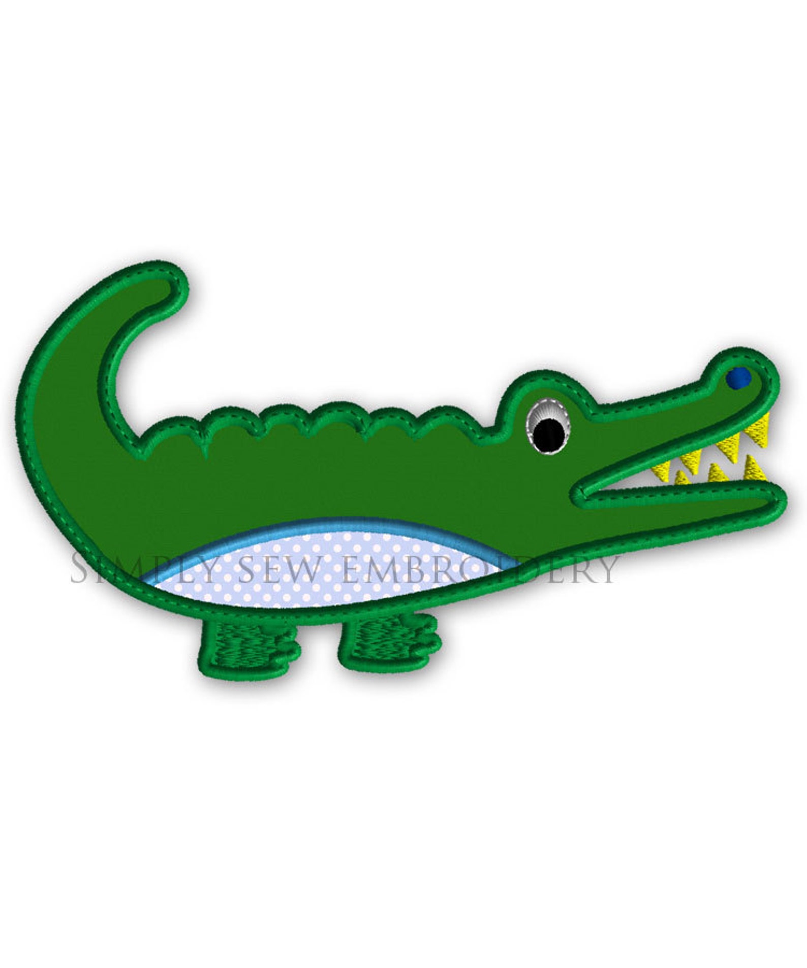 Alligator Applique Machine Embroidery Design No. 097 - Etsy