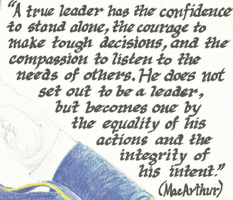 Douglas MacArthur Quote//Military Leadership Art Print//8 X 10 | Etsy