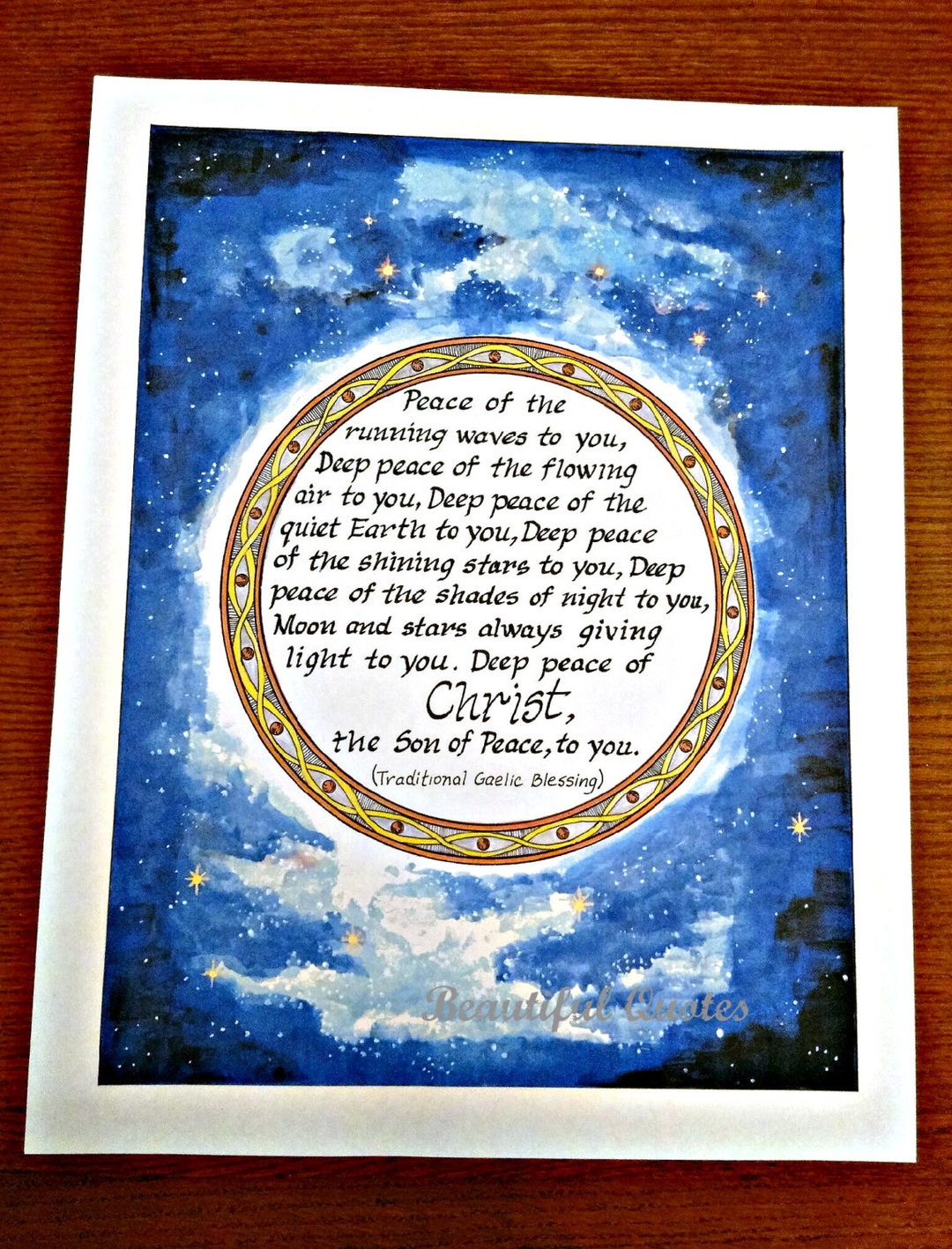 Irish Blessing Art Print, Starry Sky Gaelic Quote (10x14) - Etsy
