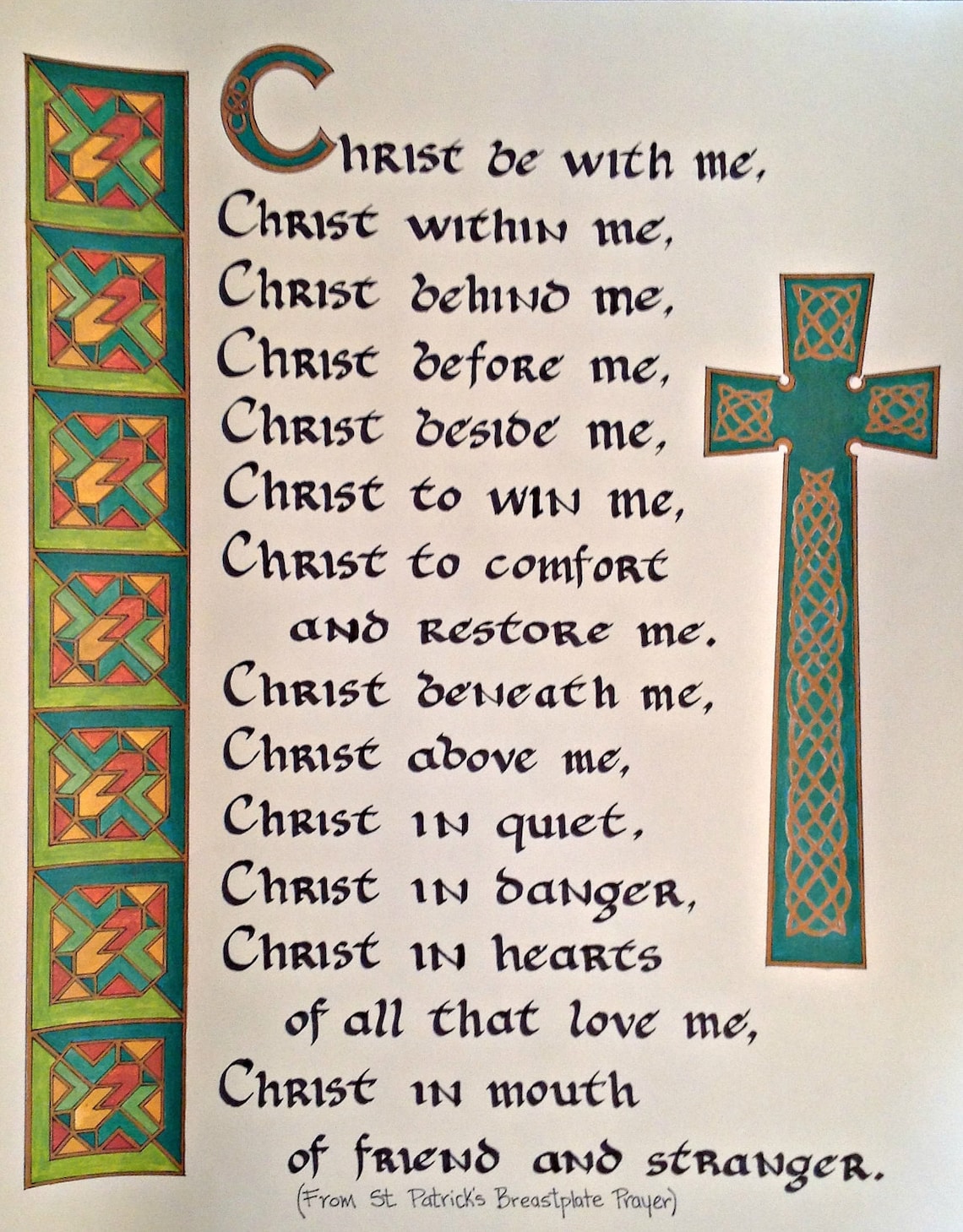 St. Patrick's Breastplate Prayer - Etsy