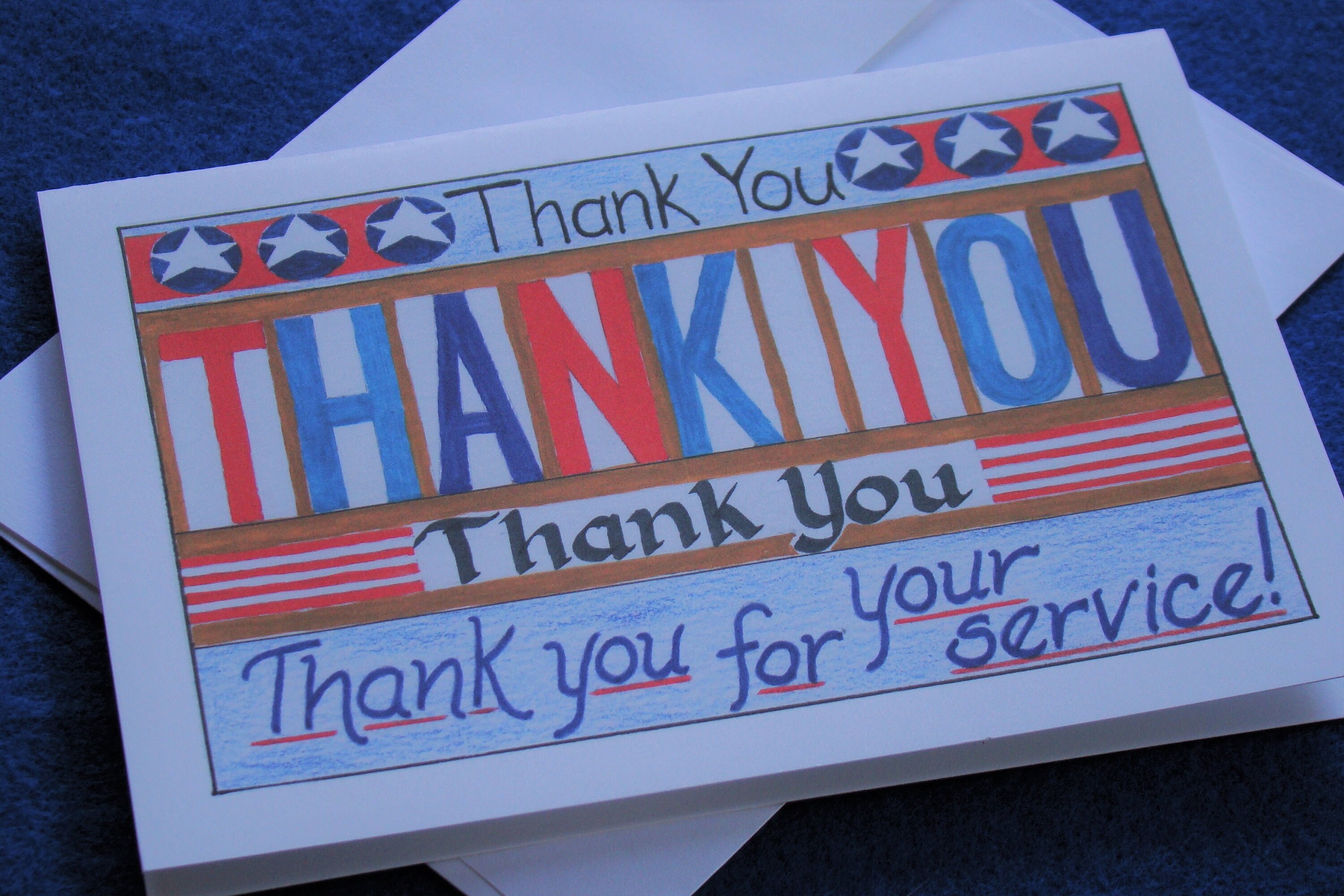 Military Appreciation Card/thank You for Your Service/5x7 Card - Etsy