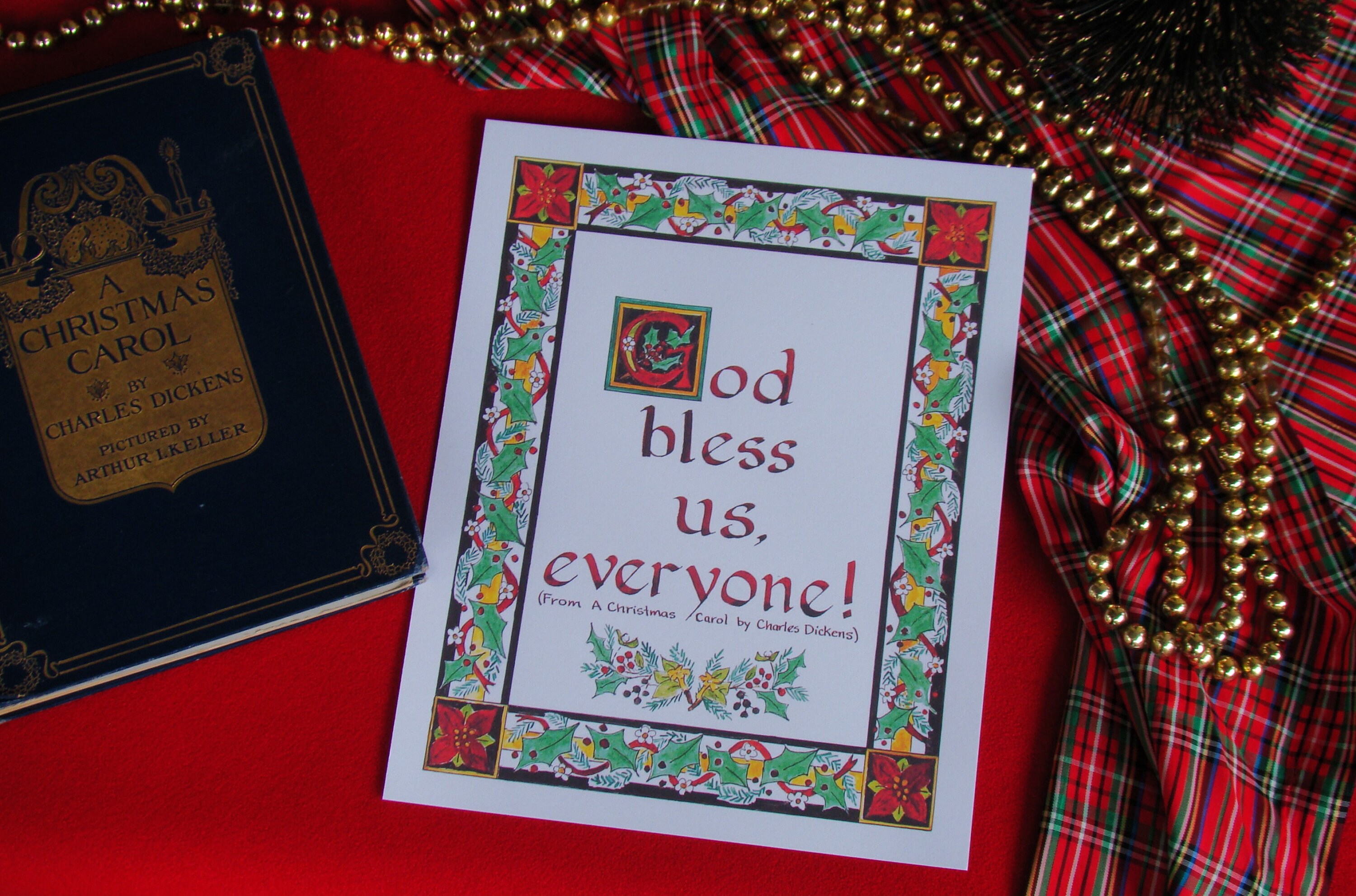 God Bless Us Everyone Art Print/tiny Tim Quote Print/8 X 10 - Etsy