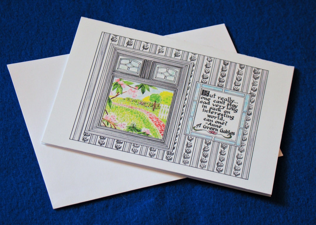 Anne of Green Gables Note Card: Pen and Ink Illustration - Etsy
