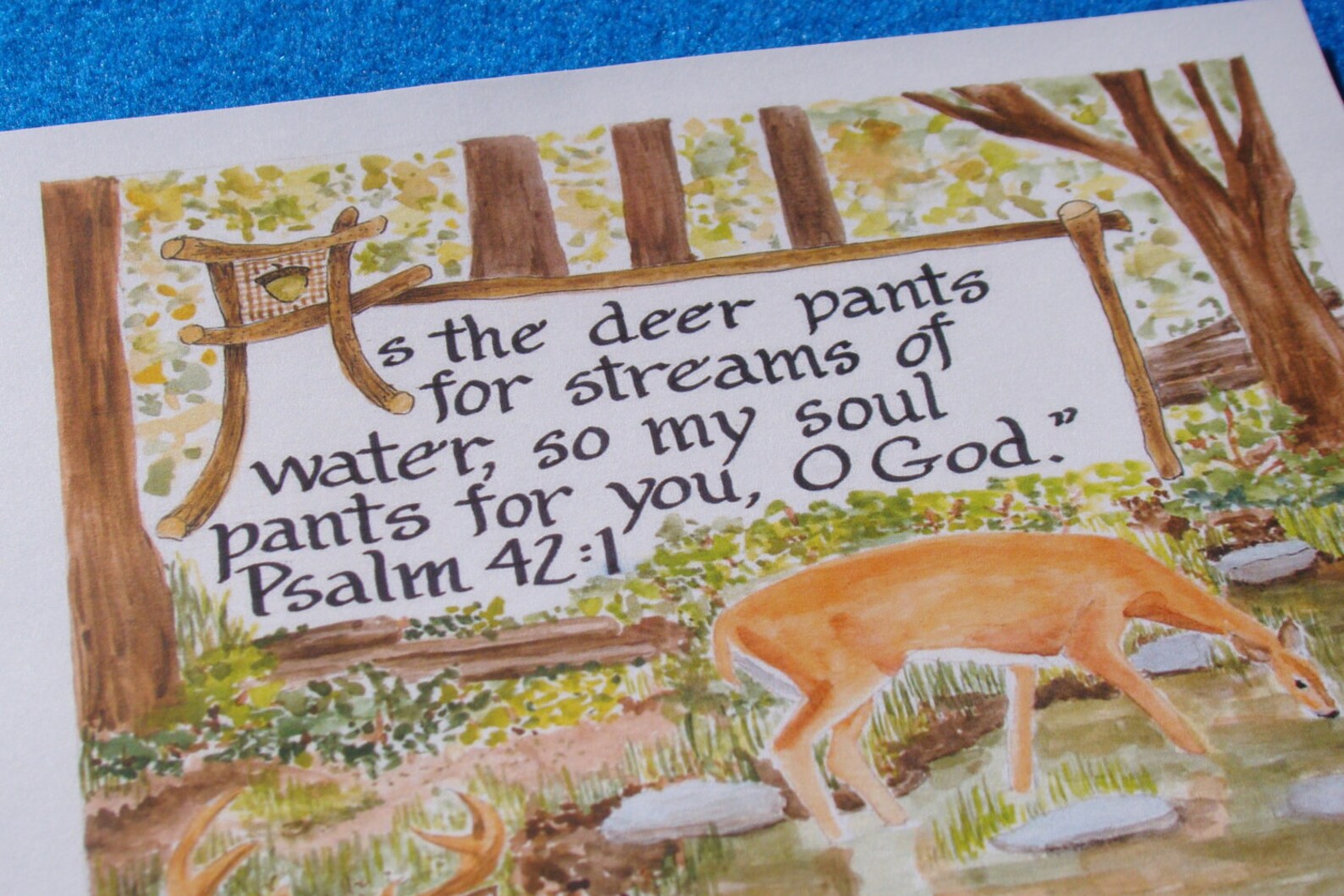 Psalm 42:1 Deer Art Print, Biblical Verse (8 1/2 X 11) - Etsy
