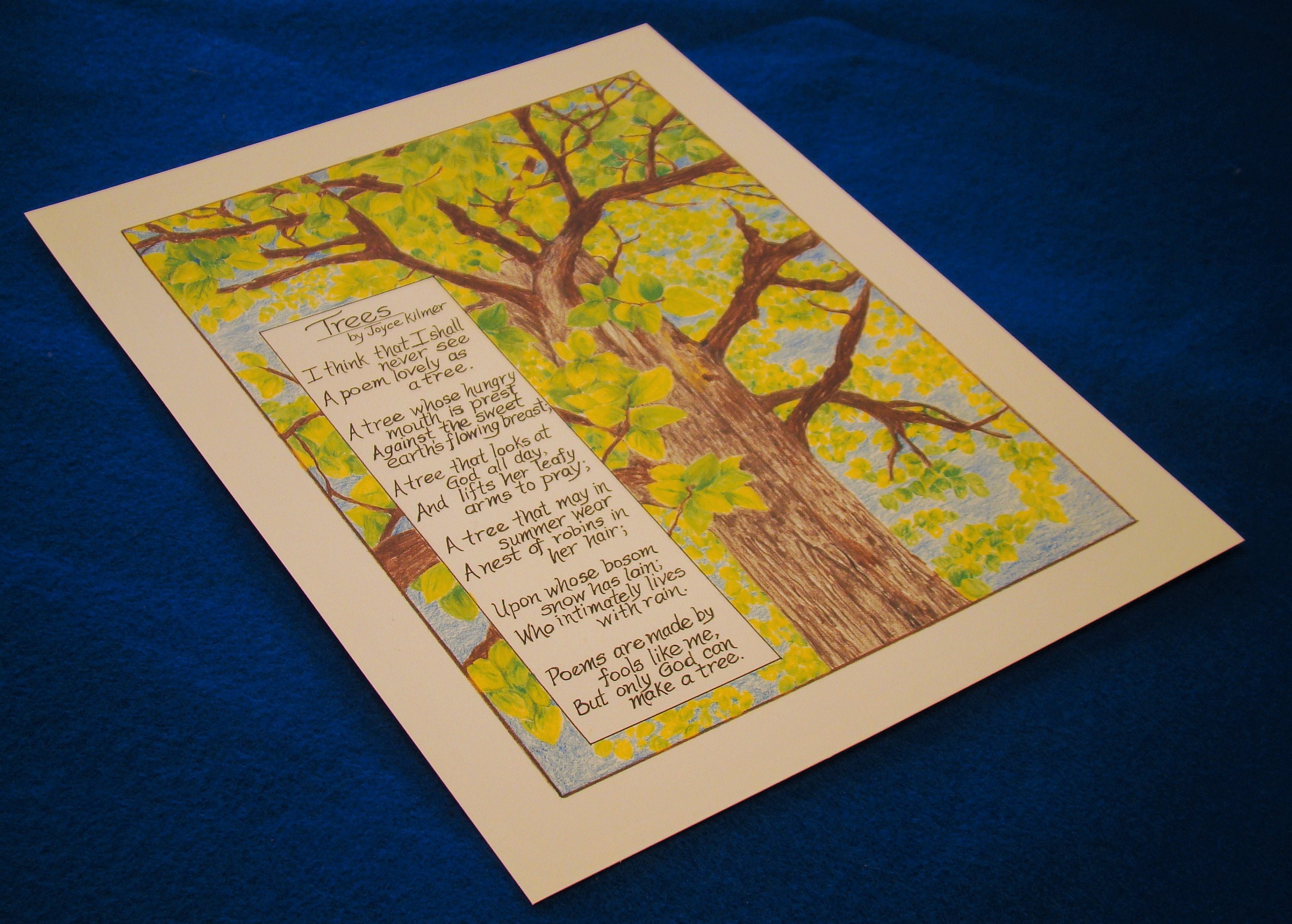 Trees Poem Art Print/ Trees by Joyce Kilmer Art/ 11 X 14 Wall - Etsy UK