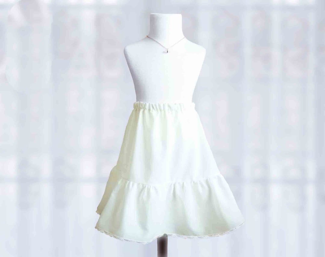 Girl's off White Half Slip, Size 2 3 4 5 6 7 8, Girl's Petticoat, Girl ...
