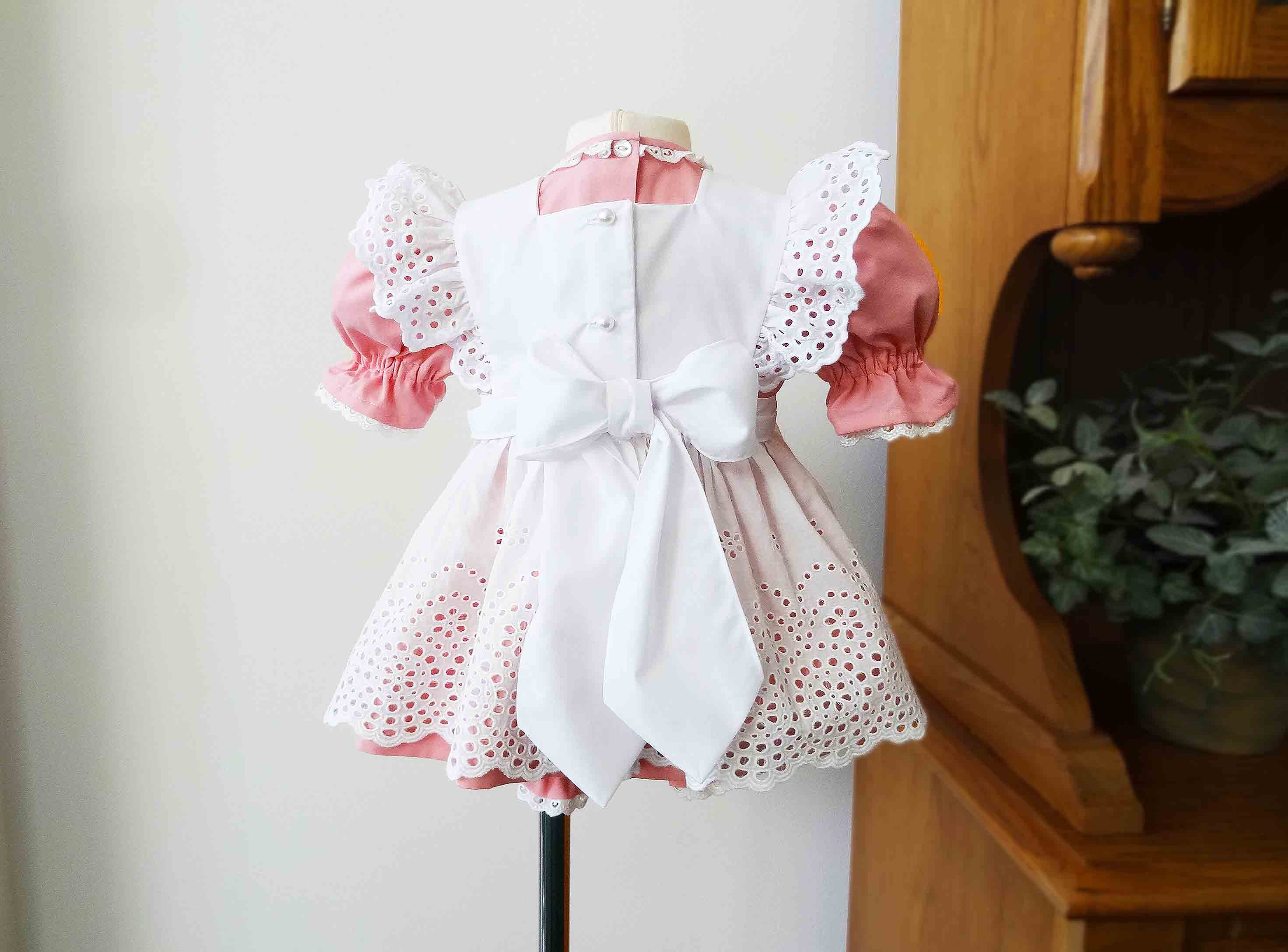 Baby Toddler Girl Pinafore Vintage Style Dress Bloomers - Etsy