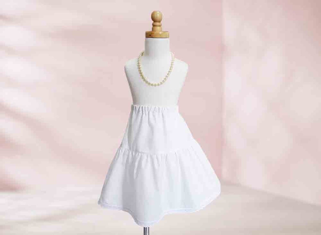 Girl White Half Slip, Girl Off-white Half Slip, Girl's Petticoat ...