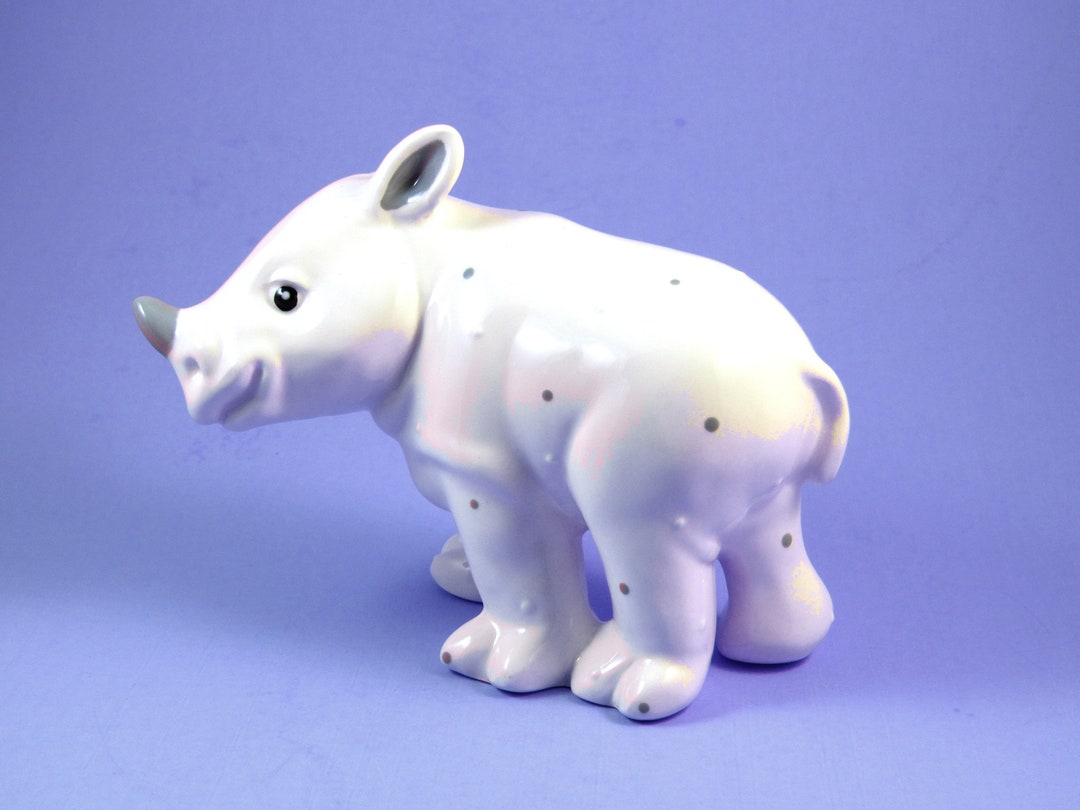 Birthday Cake Topper // Ceramic Rhino - Etsy