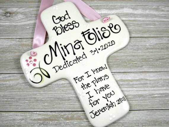 Personalized Baby Dedication Gifts // Personalized Cross in - Etsy